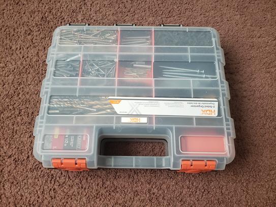 HDX 13 in. 30-Compartment Double Sided Small Parts Organizer 320028 ...