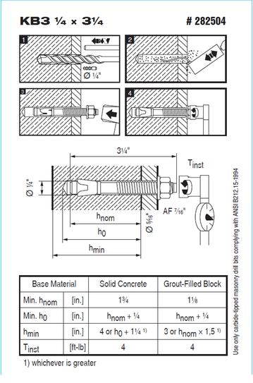 Have a question about Hilti 3/8 in. x 3-3/4 in. Kwik Bolt 3-Long Thread ...