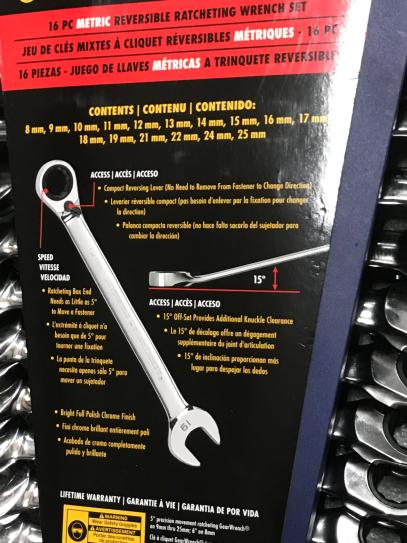 GEARWRENCH Metric 72-Tooth Reversible Combination Ratcheting Wrench ... GEARWRENCH Metric 72-Tooth Reversible Combination Ratcheting Wrench ...