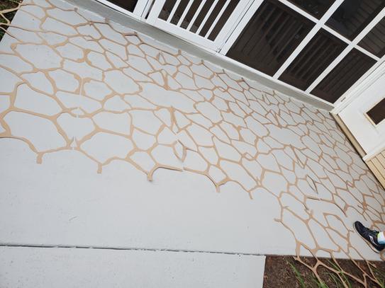 DAICH Flagstone Decorative Concrete Stencil 150 sq.ft. 20-Piece Kit ...