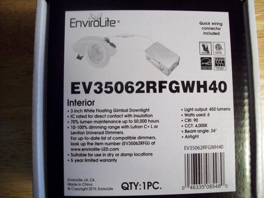 EnviroLite 3 in. White 4000K Canless Remodel Directional Wall Wash ...