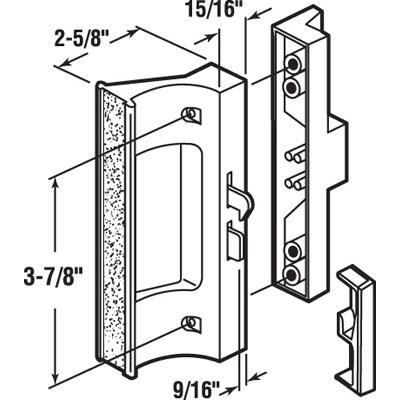 Prime-Line Low Profile/Low Base Black Aluminum Latch Handle C 1007 ...