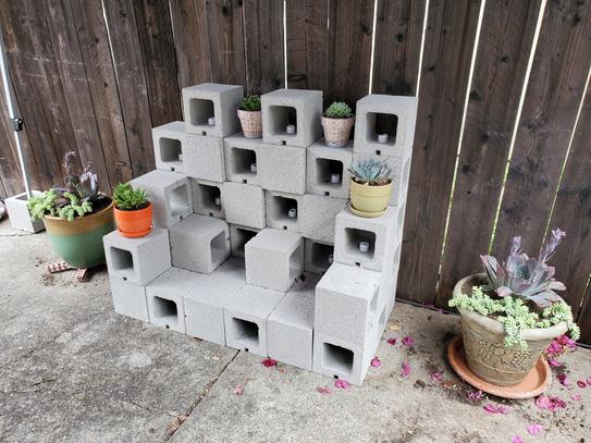 8 in. x 8 in. x 8 in. Gray Concrete Half Block 100002885 at The Home ...