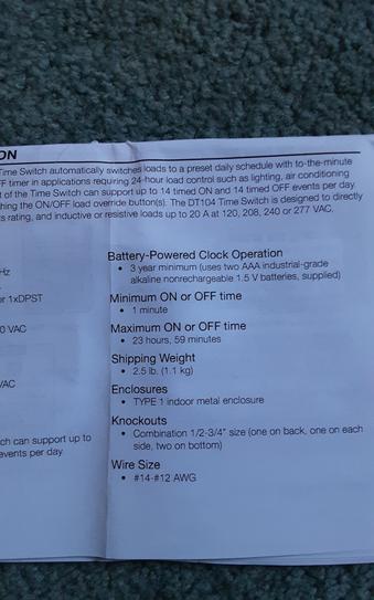 Intermatic DT Series 2-Circuit 20 Amp 24 Hour Indoor Surface Mount ...