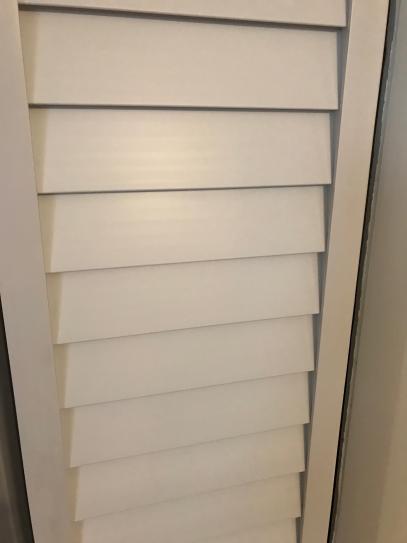 Home Fashion Technologies 28 in. x 80 in. Louver/Panel White PVC ...