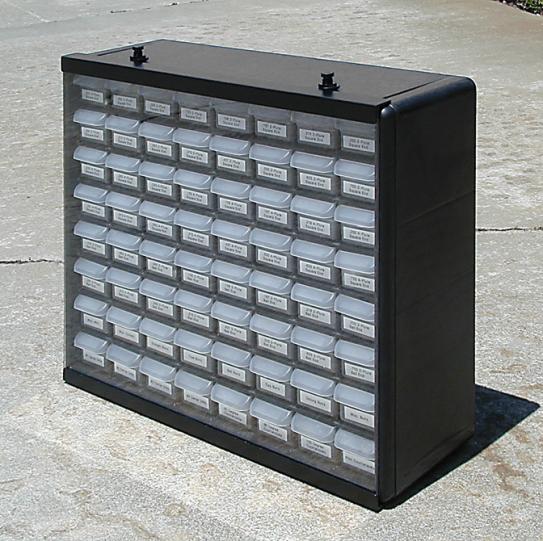Akro-Mils 64-Compartment Drawer Small Parts Organizer Hardware Storage ...