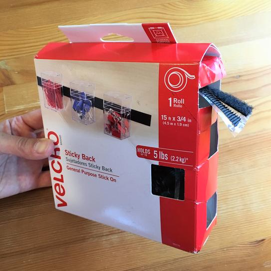 VELCRO 15 ft. x 3/4 in. Black Sticky Back Tape 90276B - The Home Depot