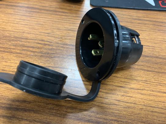 AC WORKS 15-Amp 125-Volt NEMA 5-15P Flanged Power Input Inlet ASIN515P ...