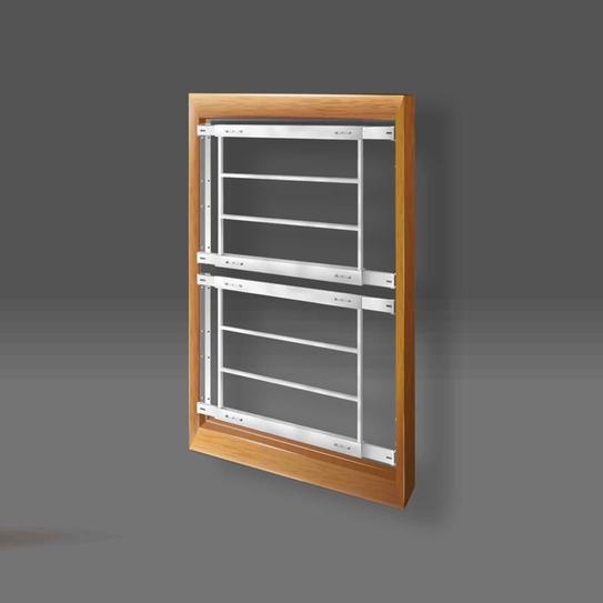 Mr. Goodbar Swing-Away 52 in. to 64 in. Adjustable Width 4-Bar Window ...