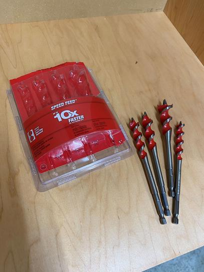 Milwaukee SPEED FEED Auger Wood Drilling Bit Set with Switch Blade ...