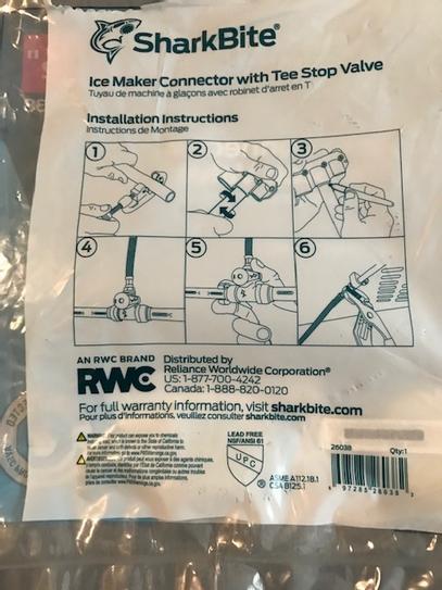 SharkBite 1/2 in. x 1/4 in. x 10 ft. Brass Push-to-Connect Ice Maker ...