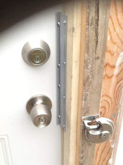 Prime-Line 12 in. Gray Painted Steel Constructed Latch Shield, For ...