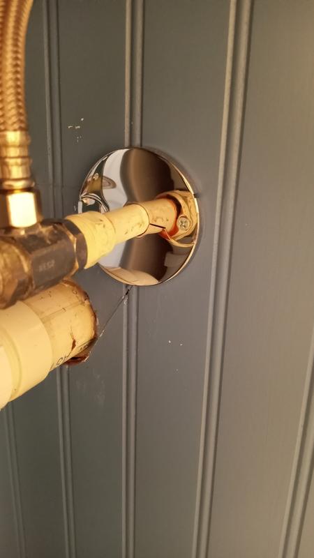 Buy 1/2 in. x 2.5 in. Copper Tube Size Split Flange Escutcheon Plate in ...