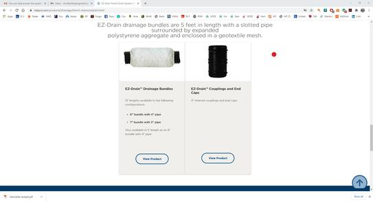 NDS 4 in. x 5 ft. EZ-Drain Prefabricated French Drain with Pipe EZ ...