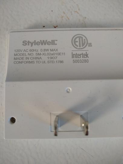 PRIVATE BRAND UNBRANDED Square Dimmable Soft White LED White Night Light with Automatic Dusk to ...