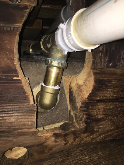 EASTMAN 1-1/2 in. Brass Waste and Overflow Shoe with 1-3/8 in. x 16 ...