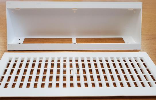 Decor Grates 3 in. x 18 in. Plastic Baseboard Register, White PL18BB-WH ...