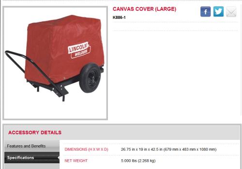 Lincoln Electric Large Canvas Welder Cover K886-1 - The Home Depot