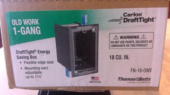 Carlon 1-Gang 18 cu. in. Electrical PVC Old Work Draft-Tight Electrical ...