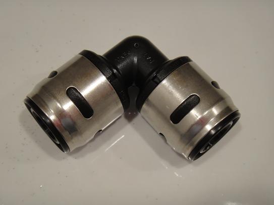SharkBite 1 in. Push-to-Connect EVOPEX Plastic 90-Degree Elbow Fitting ...