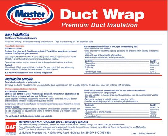 Have a question about Master Flow 60 sq. ft. R-6 Insulated Duct Wrap ...