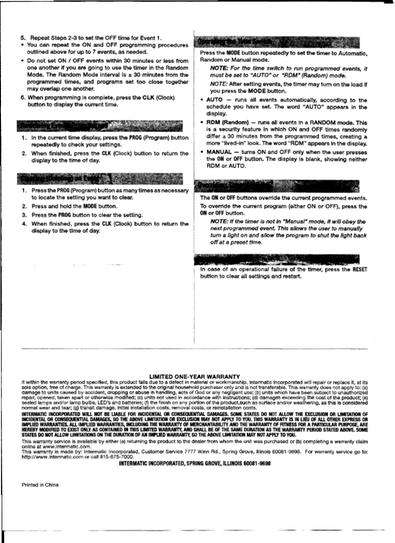 Intermatic 15 Amp Decorator Auto-Off In-Wall Digital Timer EI500WC ...