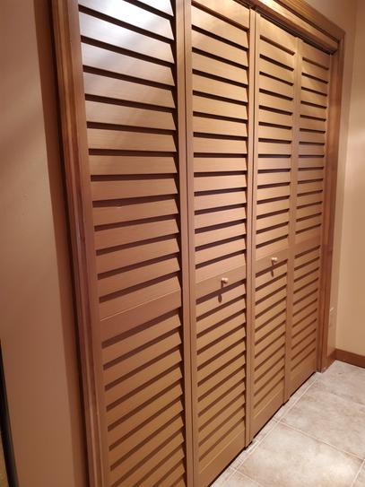 Home Fashion Technologies 36 in. x 80 in. 3 in. Louver/Louver Golden ...