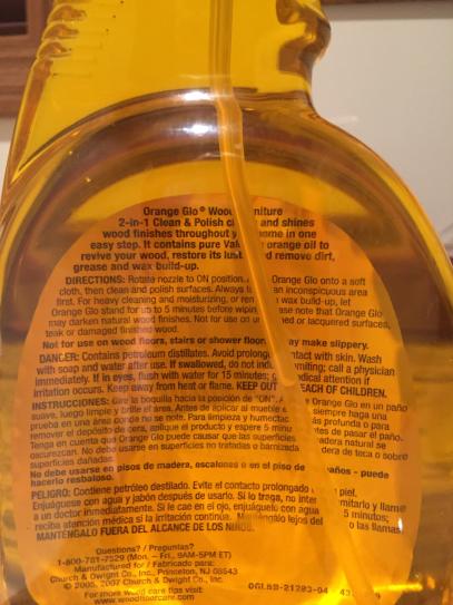 Orange GLO 32 oz. Wood Furniture Cleaner and Polish 121283A00 - The ...