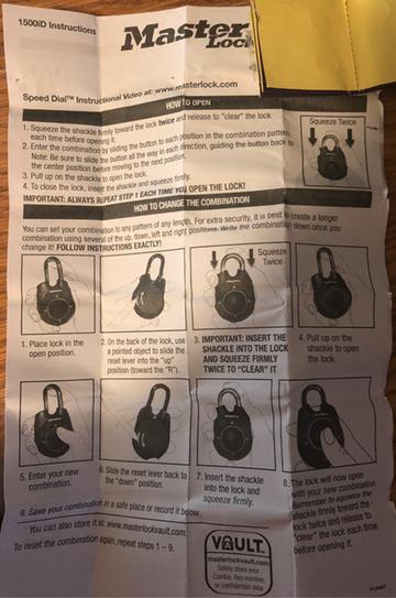 Master Lock Combination Locker Lock, Resettable Directional Dial ...