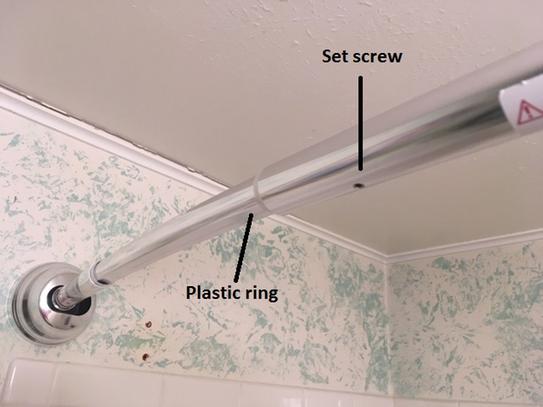 Glacier Bay Rustproof 72 in. Adjustable Tension Mount Curved Shower Rod ...