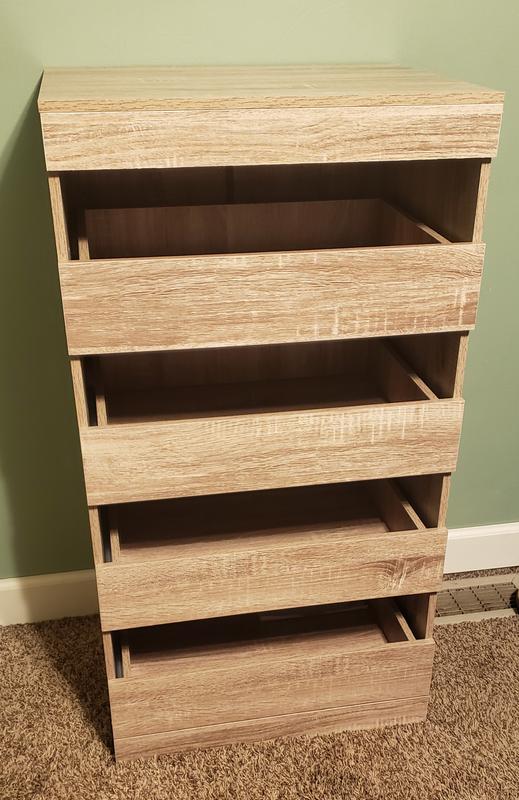 Honey Can Do Tall and Narrow Stackable Storage Drawers with Wood Finish ...