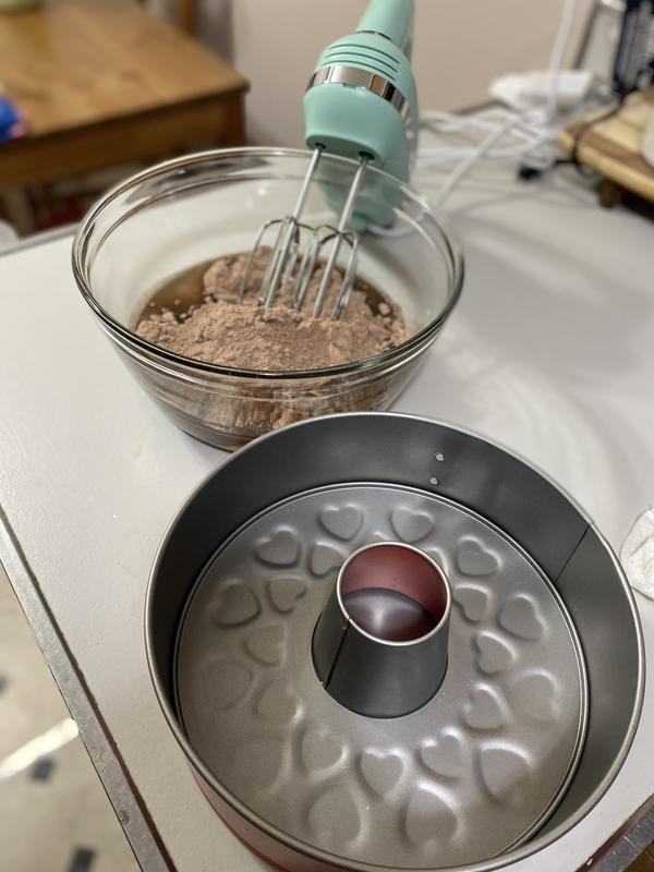 Hamilton Beach 5 -Speed Hand Mixer with Storage ( Teal ) in the Hand ...