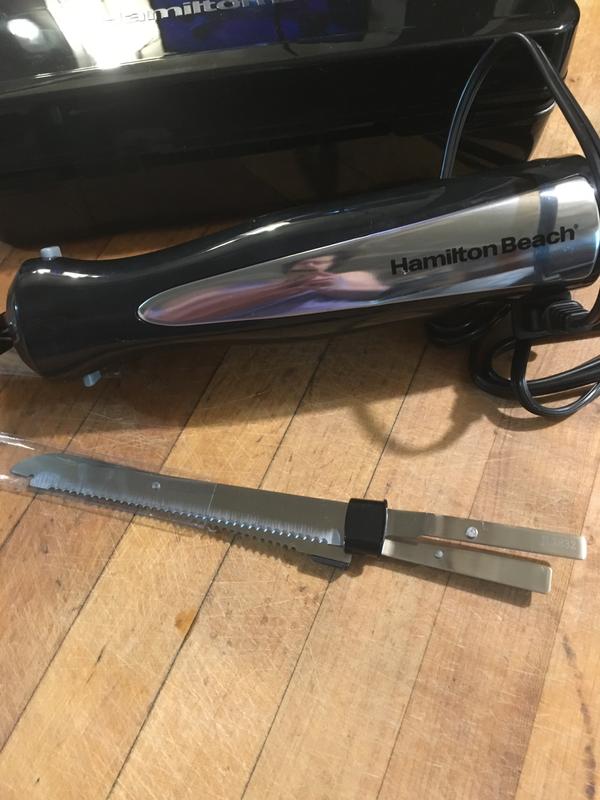 Hamilton Beach Electric Carving Knife w/ Storage Case, Dishwasher Safe ...