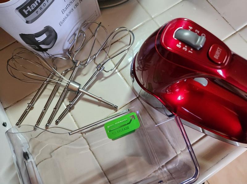 Hamilton Beach Professional 5-Speed Hand Mixer with Storage (Red) 62653 ...