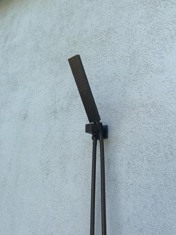 Hansgrohe Pulsify E Matte Black Sold separately 1.5-in Rectangle Shower ...