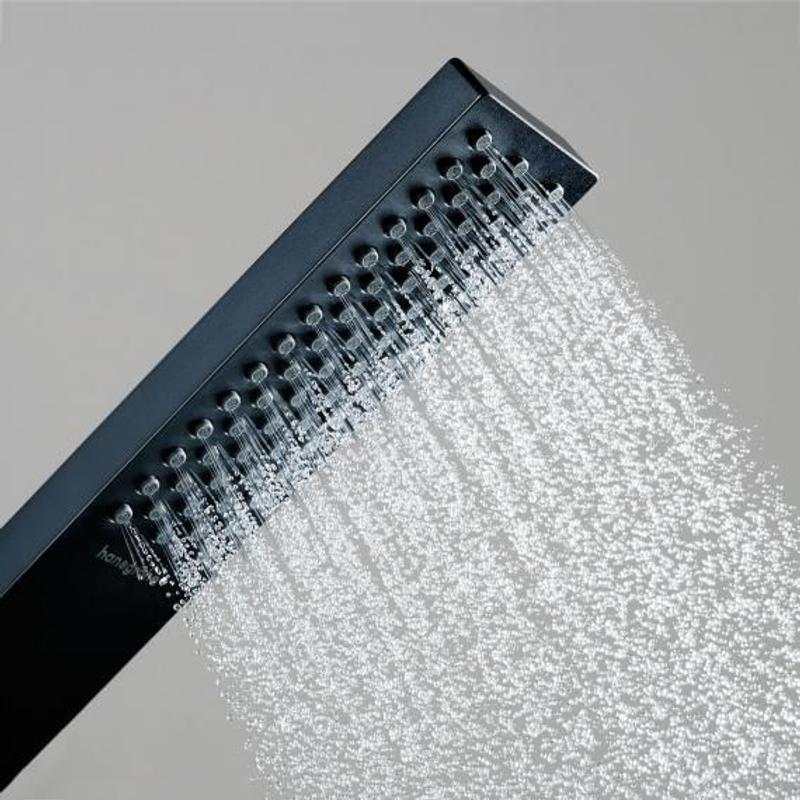 Hansgrohe Pulsify S Matte Black Sold separately 0.5-in Rectangle Shower ...