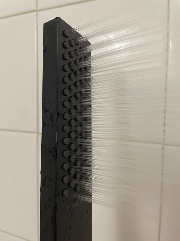 Hansgrohe Pulsify E Matte Black Sold separately 1.5-in Rectangle Shower ...