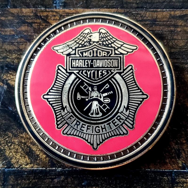 Harley Davidson Firefighter Badge