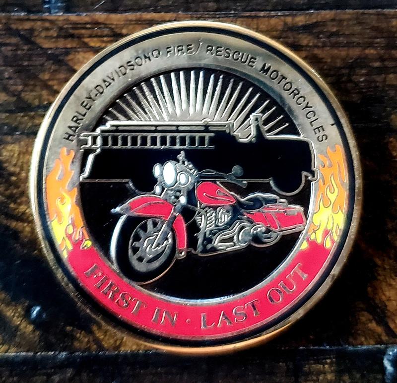Harley Davidson Firefighter Badge