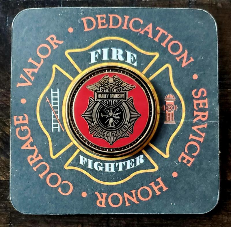 Harley Davidson Firefighter Badge