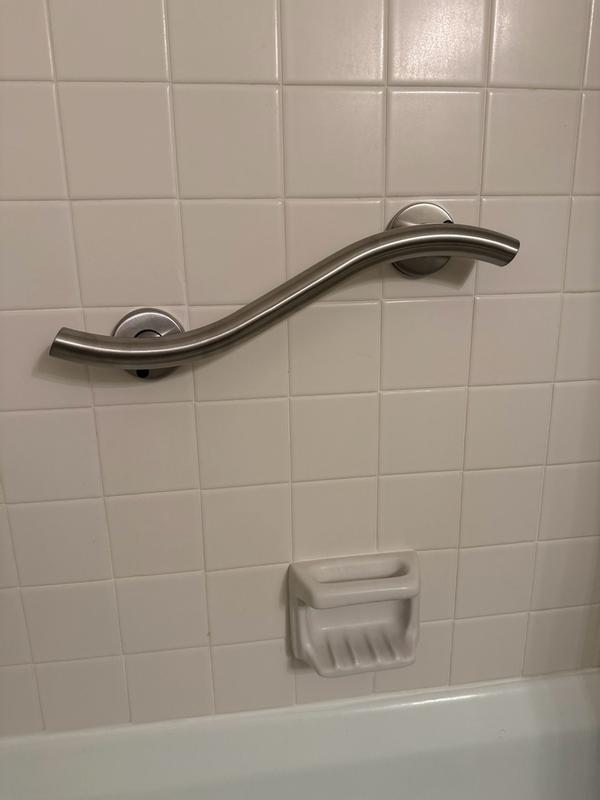 HealthCraft 2 -Pack Wave Grab Bars 18-in Chrome Wall mount ADA ...