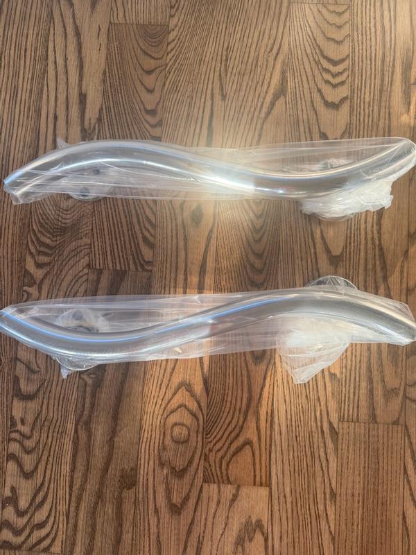 HealthCraft 2 -Pack Wave Grab Bars 18-in Black Wall-mount ADA Compliant ...