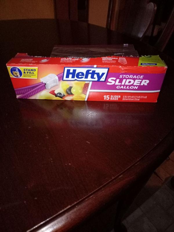 Hefty Slider Stand and Fill Food Storage Bags Gallon 10.56 in x 11 in ...