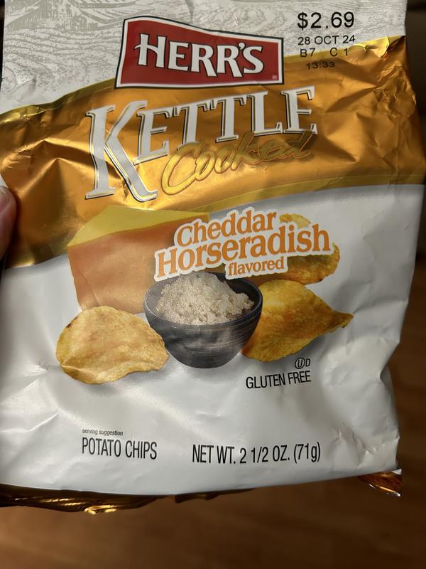 Horseradish Potato Chips Save On Herr's Kettle Cooked Cheddar