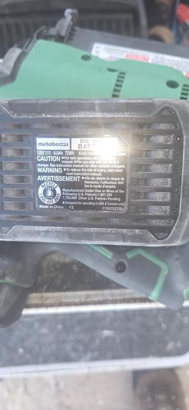 Metabo HPT 18 -Volt 1 -Pack Lithium-ion ( 4 Ah Battery ) in the Power ...