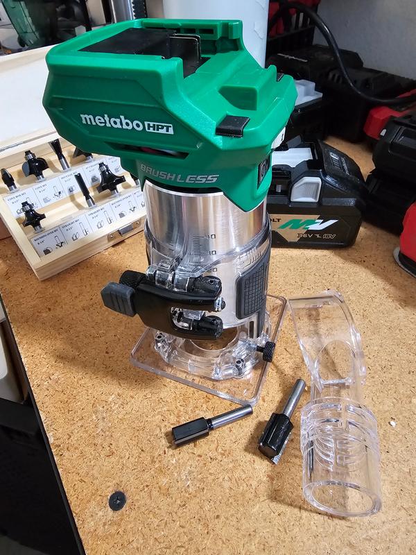 Metabo HPT MultiVolt 1/4-in Variable Brushless Trim Cordless Router ...