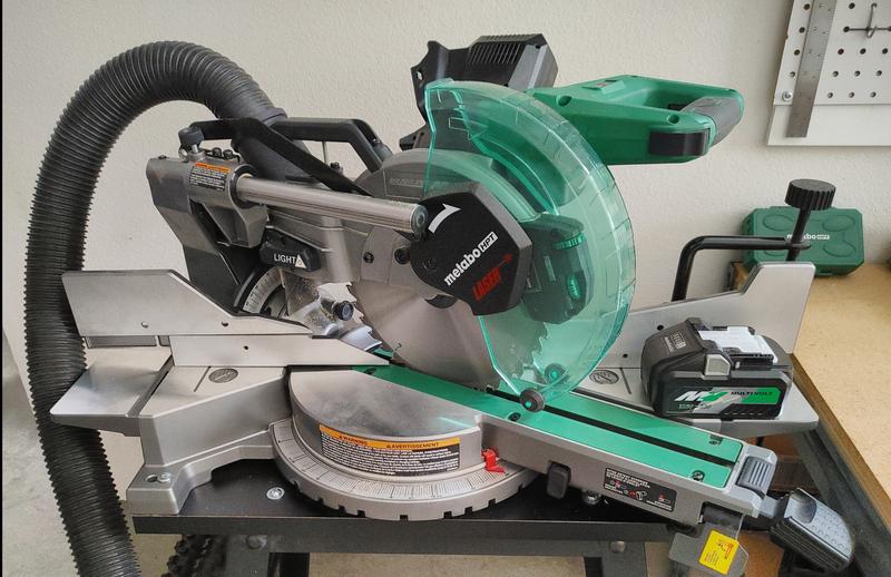 Metabo HPT MultiVolt 10-in 36-volt Dual Bevel Sliding Compound Hybrid ...