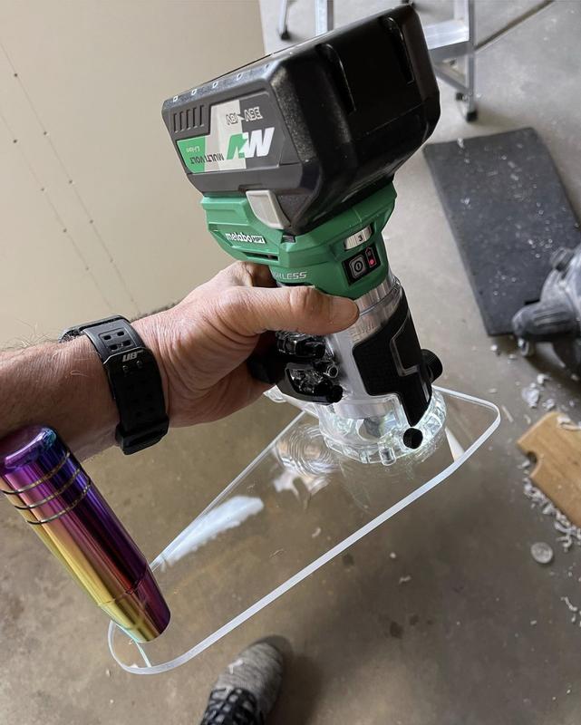 Metabo HPT MultiVolt 1/4-in Variable Brushless Trim Cordless Router ...