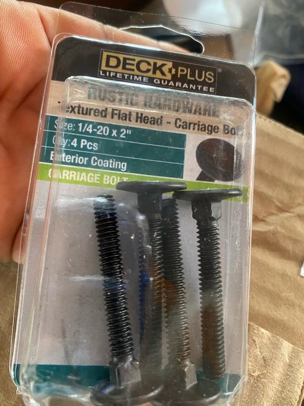 Deck Plus 1/4-in x 2-in Coated Coarse Thread Interior/Exterior Carriage ...