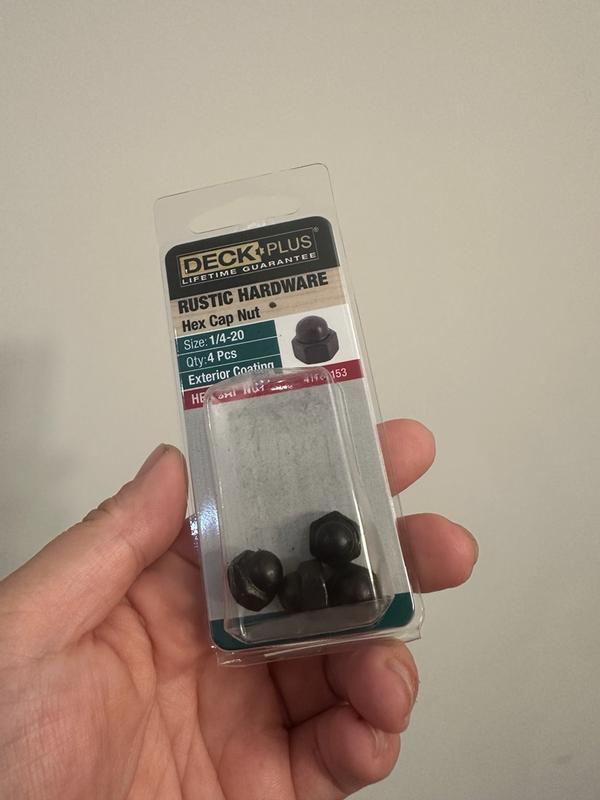 Deck Plus 1/4-in-20 Black Oxide Round Nuts 4 ct in the Specialty Nuts ...